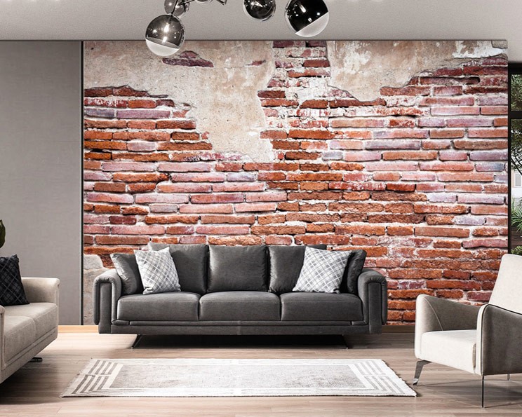 Geruïneerd Baksteen Behang 3D-behangen | 3D-achtergronden