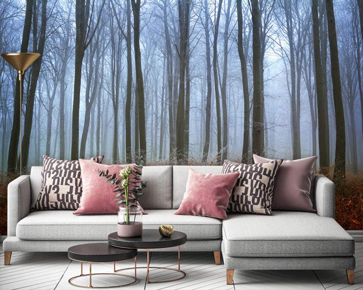 Bos Bomen Behang 3D-behangen | 3D-achtergronden